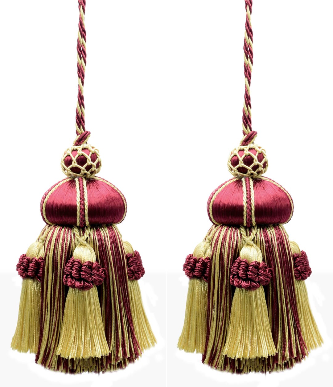 DÉCOPRO Elegant Hand-crafted 4" Accented With Crown Tassels # KTAX4 ...