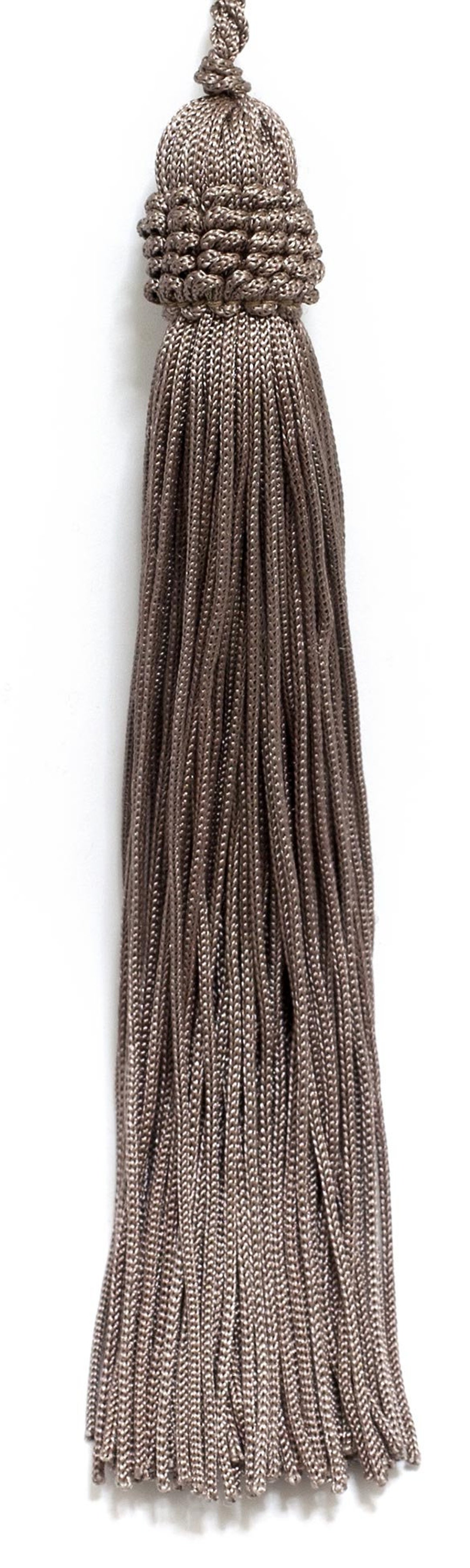 Set of 10 Taupe Crown Head Chainette Tassel, 5.5 Inch Long With 1 Inch ...
