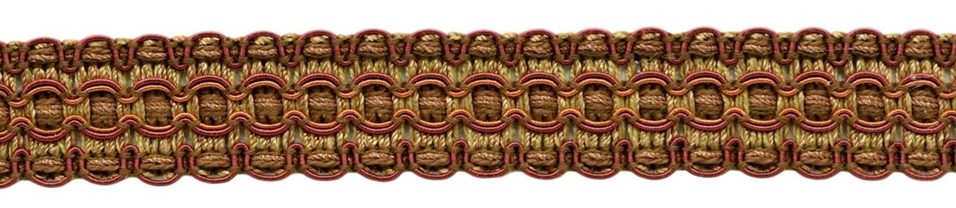 1" Lavish Gimp Braid Trim (0100VG), Sunset Beige Multicolor #VNT9 (gold ...