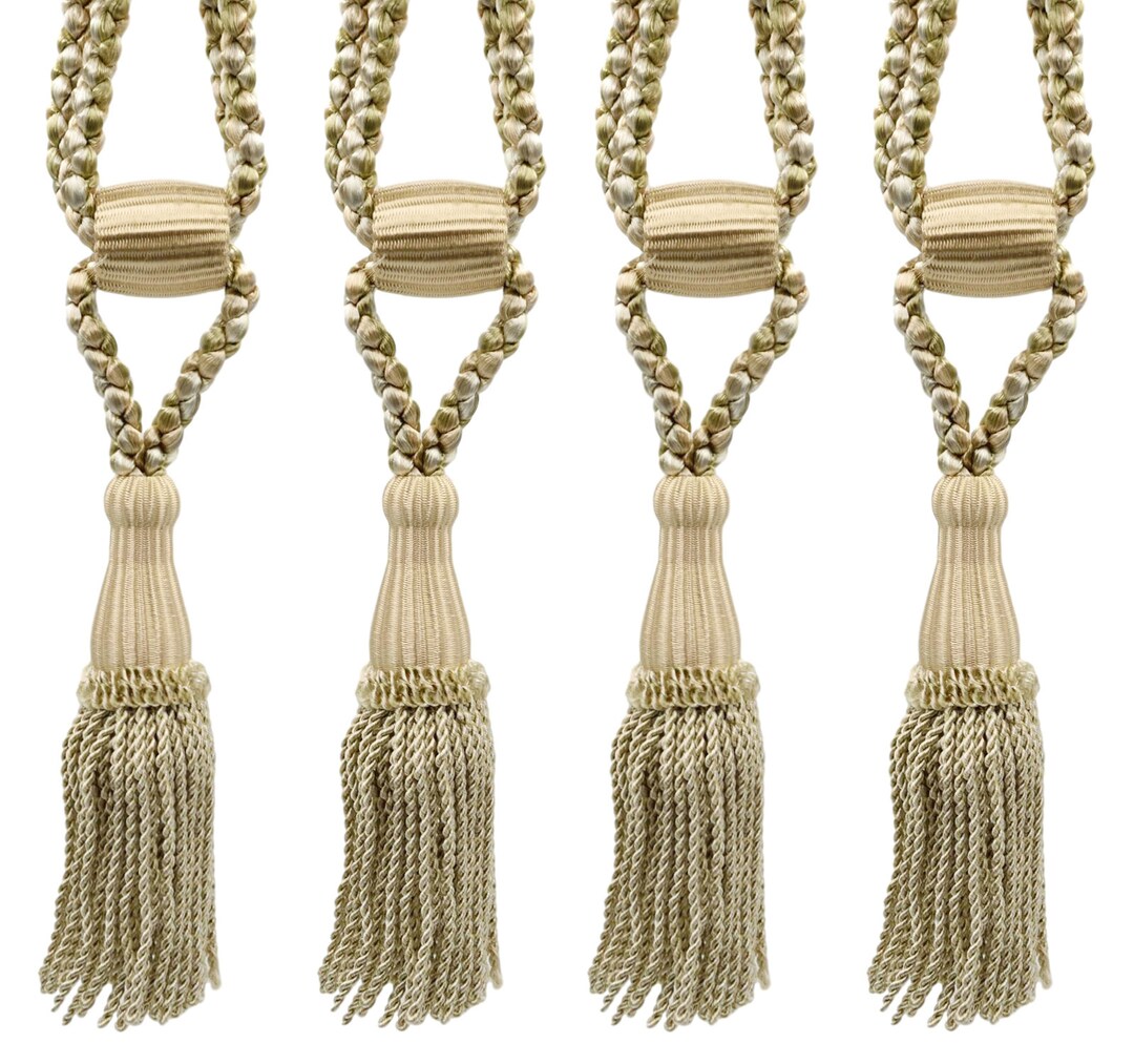 DÉCOPRO Curtain & Drapery Tassel Tieback, Adjustable Cord Length ...