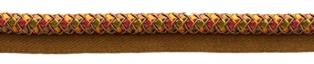 3/8" (1cm) Basket Weave Design Rope Cord With Lip (style# 0038AR) #AR05 ...