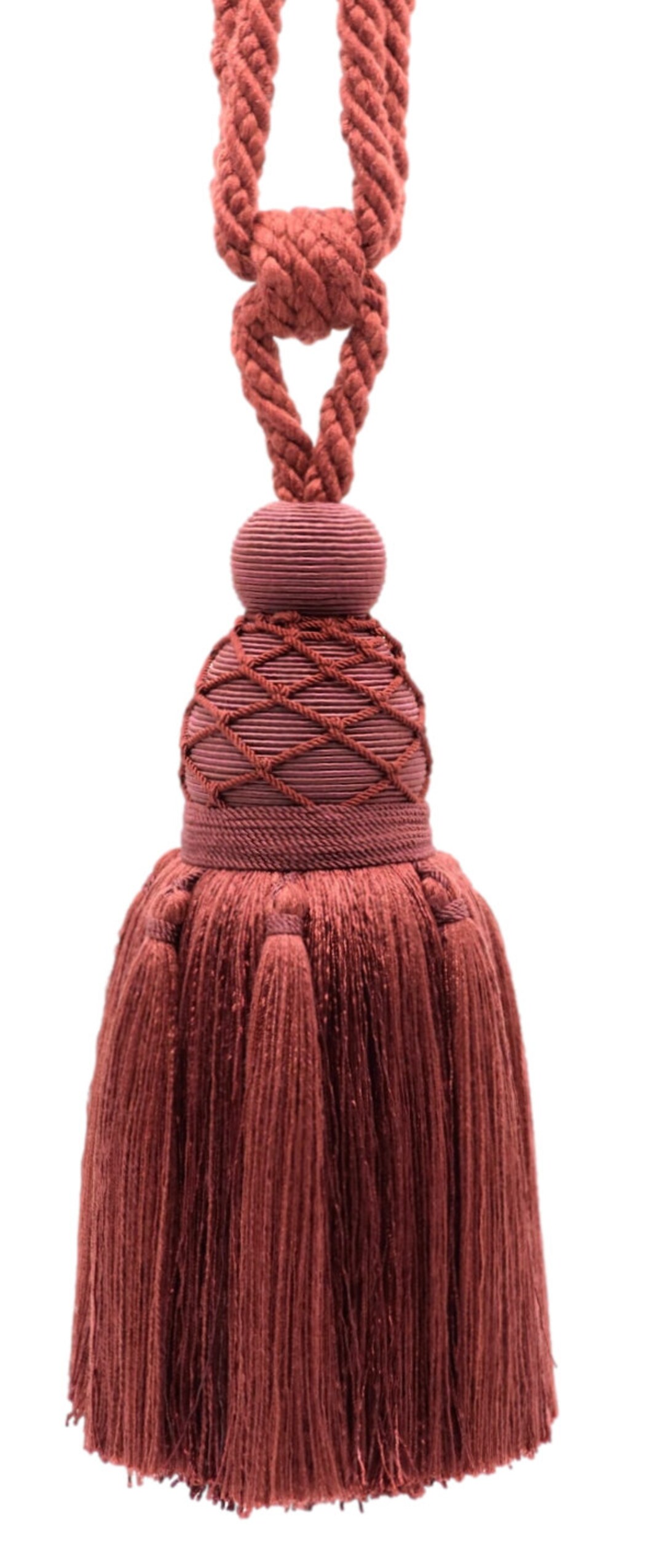 With Net and Small Tassels Overlay Tassel Tiebacks, 9 1/2 Tassel 24cm ...