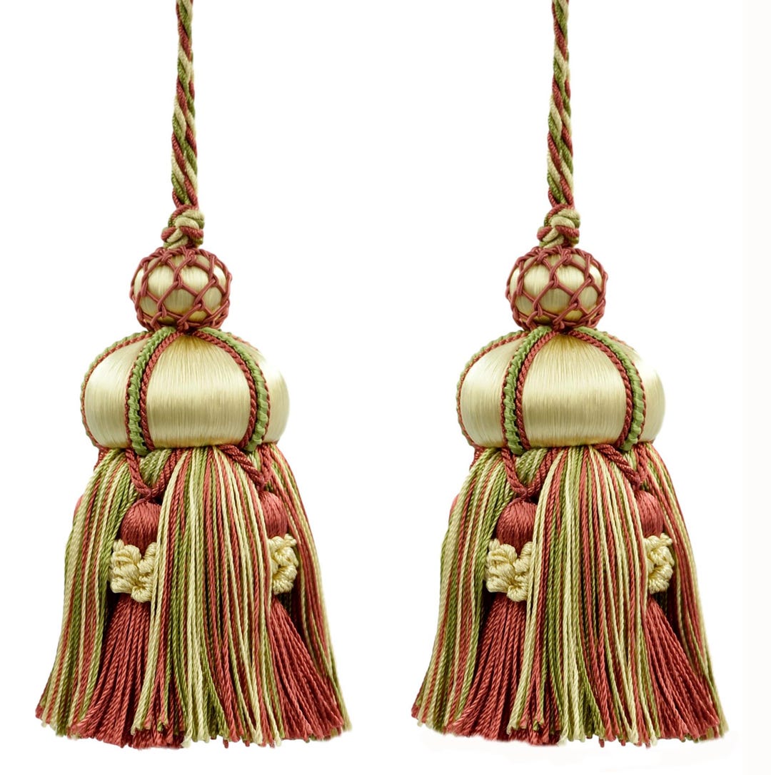 DÉCOPRO 4" (10cm) Key Tassel, 3 1/2" (8.5cm) Loop, Accented With Crown ...