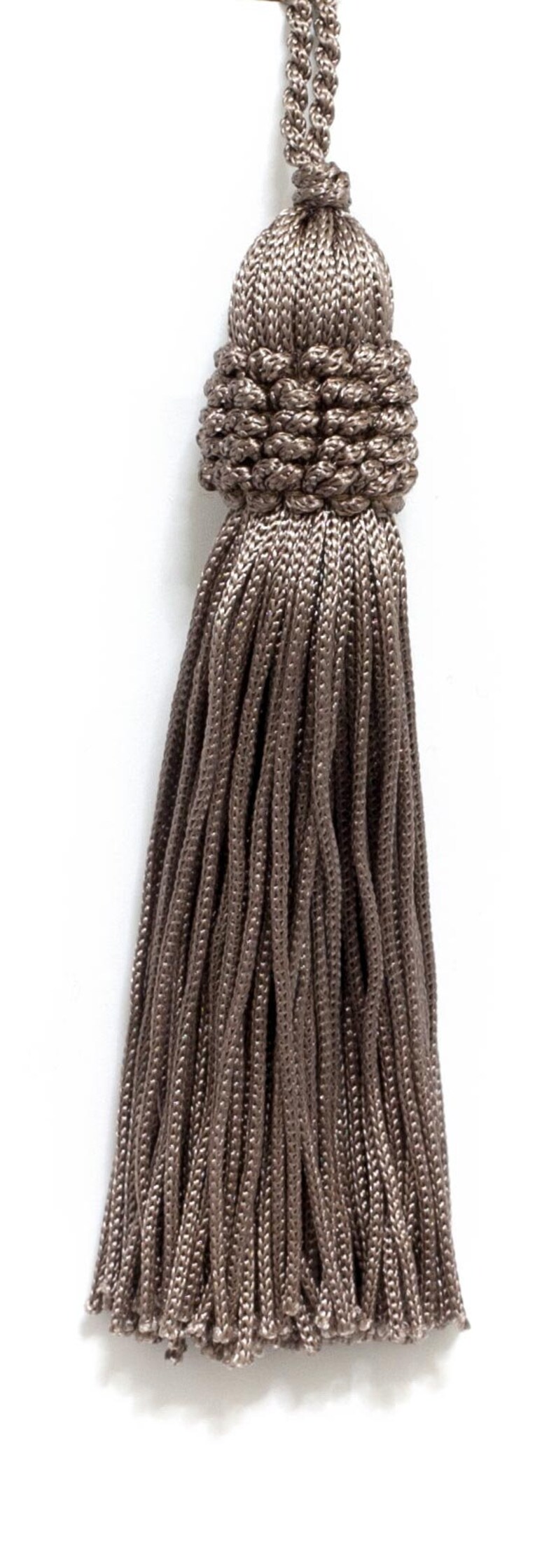 Set of 10 Taupe Crown Head Chainette Tassel, 4 Inch Long With 2 Inch ...