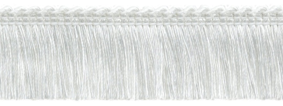 1 1/2" (3.5cm) Long Basic Trim Collection Brush Fringe Trim (0150SB), Pure White #A1 (bright ...