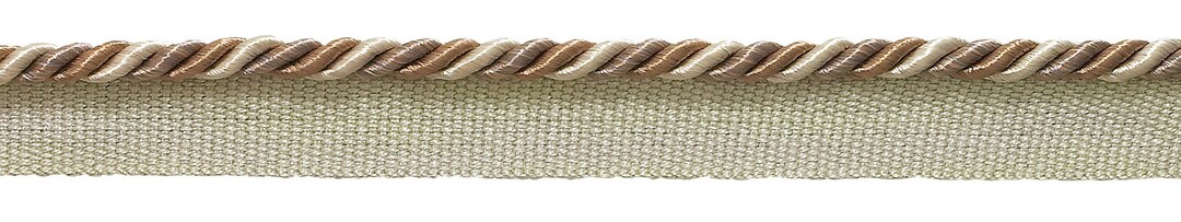 3/16" Small Shiny Twisted Rope With Lip | Cord Trim (0316BL), Taupe ...