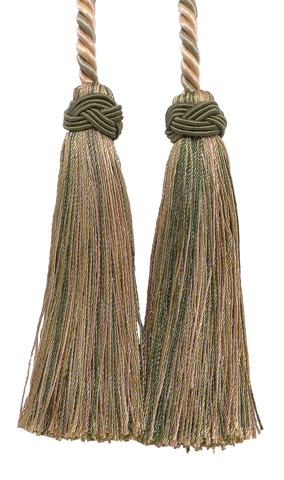 Double Tassel / Olive Green Champagne / Tassel Tie With 4 - Etsy