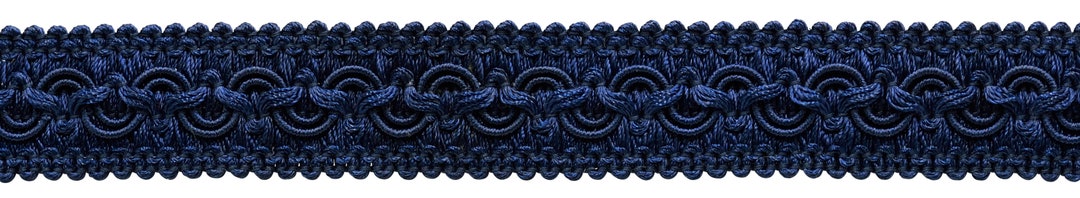 1" (2.5cm) Solid Wide Gimp Braid Trim (0100SG), Navy Blue #J3 (dark ...