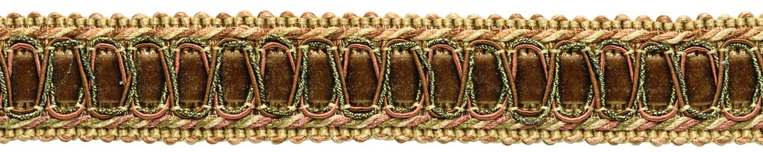 1" (2.5cm) Vintage Velvet Ribbon Gimp Braid Trim # 100HG, Toffee Brown ...