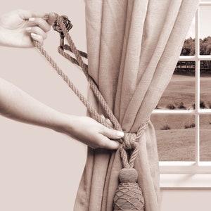 With Net and Small Tassels Overlay Tassel Tiebacks, 9 1/2 Tassel 24cm ...