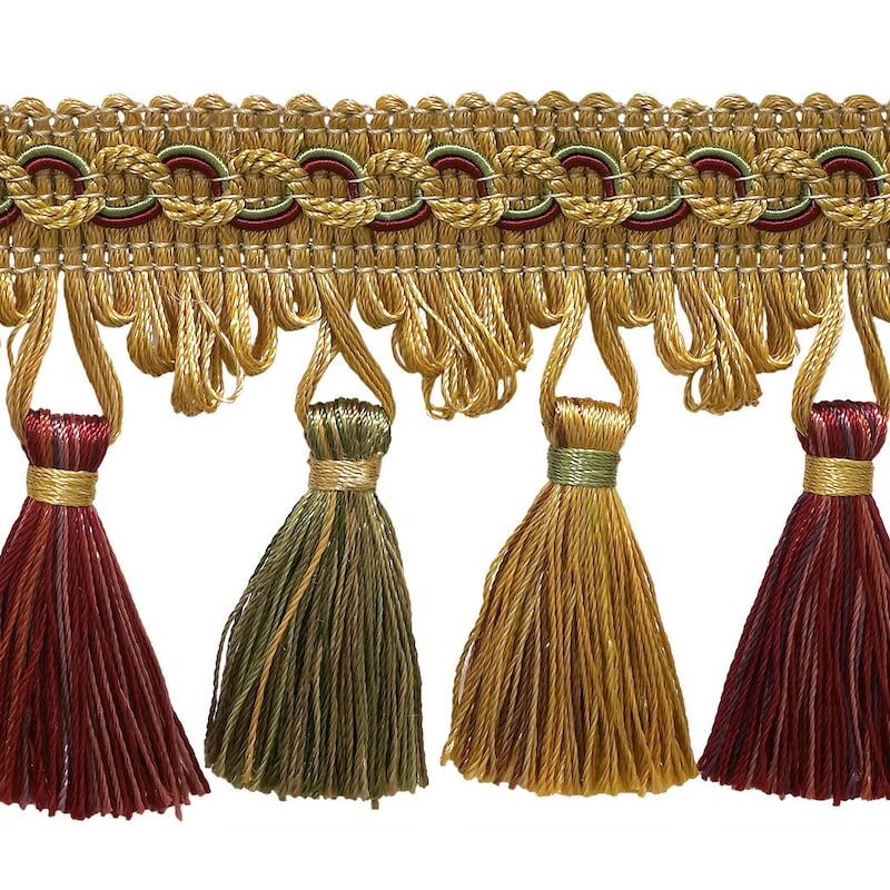Red & Green Tassel Trim - Etsy