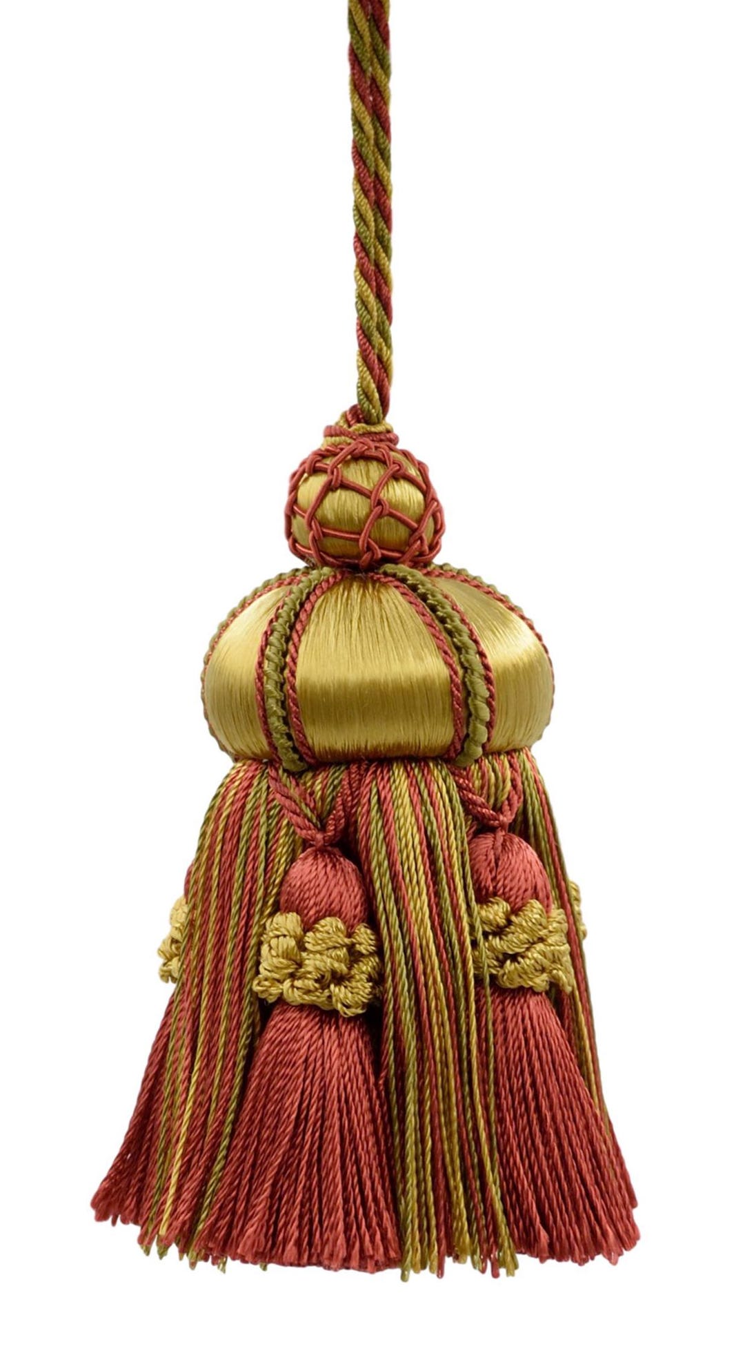 DÉCOPRO 4" (10cm) Key Tassel, 3 1/2" (8.5cm) Loop, Accented With Crown ...
