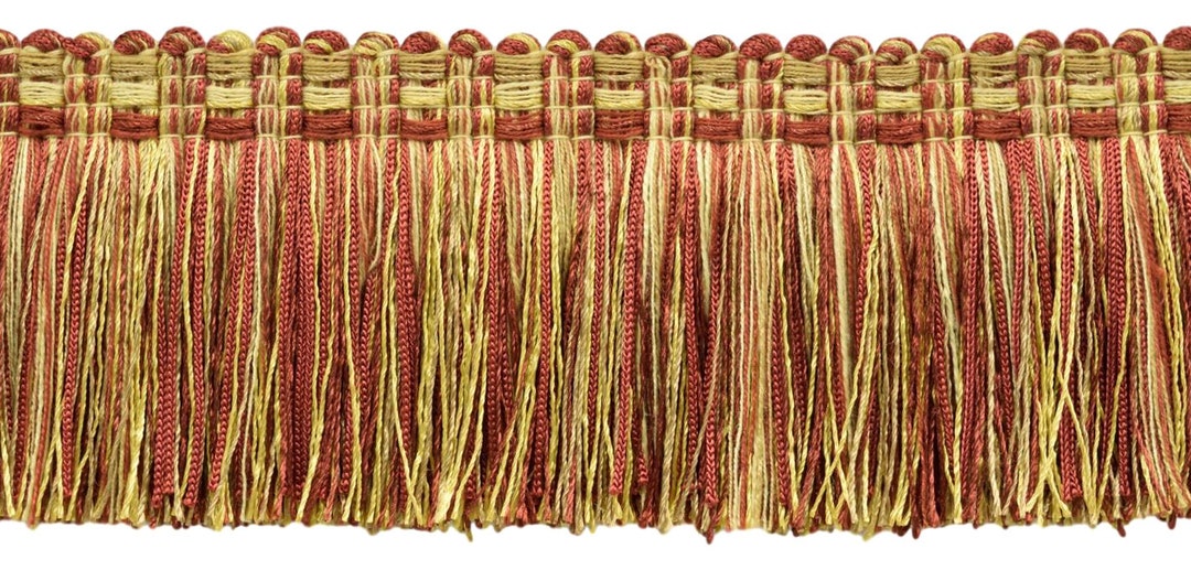 3" (7.5cm) Long Vintage Brush Fringe Trim #VNT31 (light Beige, Rust Red ...