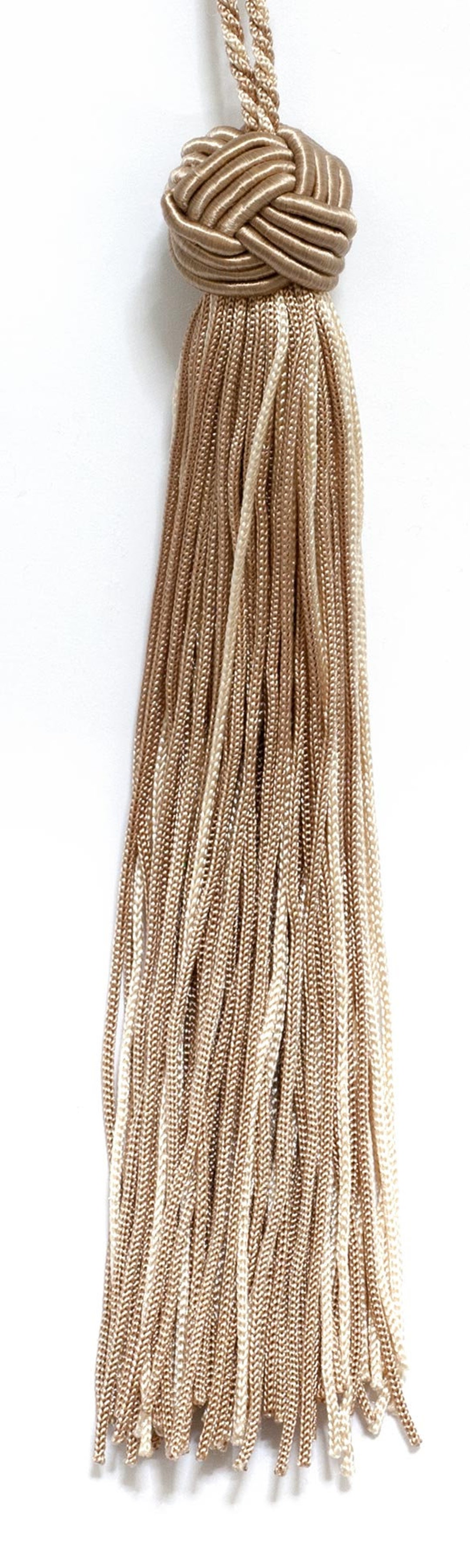 Set of 10 Tan, Vanilla Woven Head Chainette Tassel, 5.5 Inch Long With ...