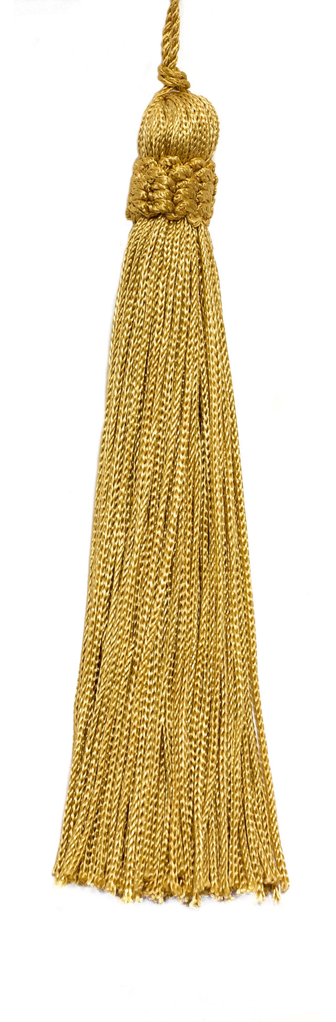 Set of 10 Gold Crown Head Chainette Tassel, 5.5 Inch Long With 1 Inch ...