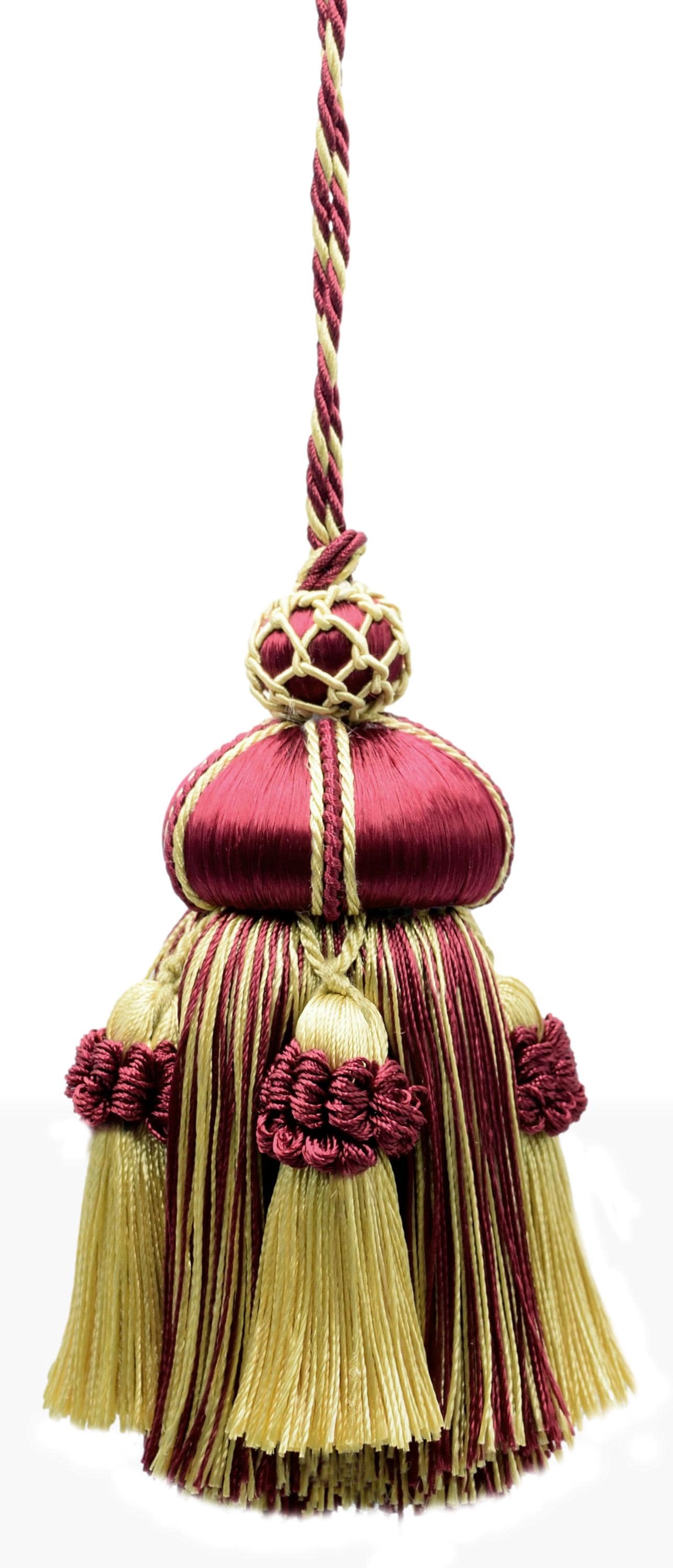 DÉCOPRO 4" (10cm) Key Tassel, 3 1/2" (8.5cm) Loop, Accented With Crown ...