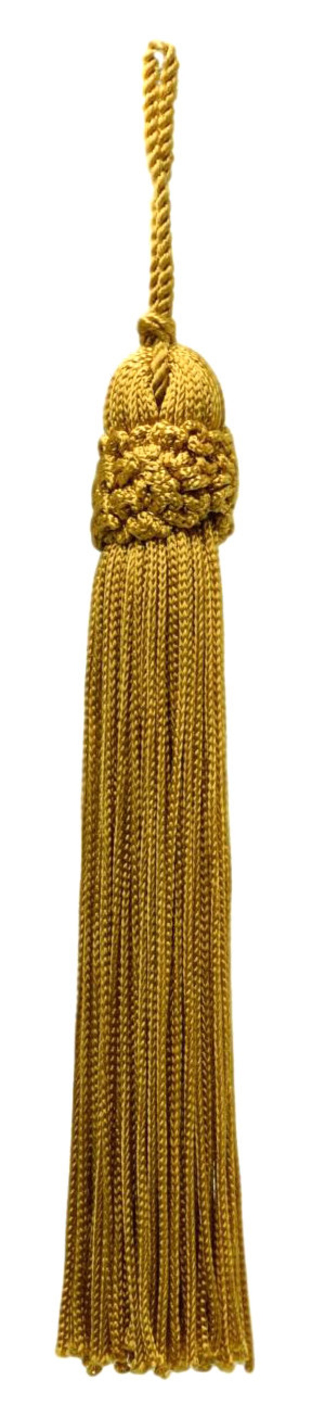 5 1/2" (14cm) Small Crown Tassel | Craft Tassel (CT055), Brass Gold # ...
