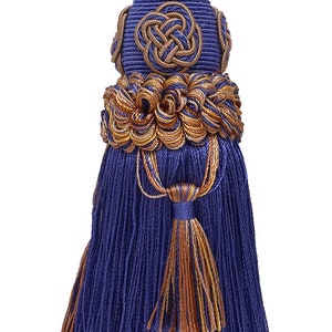 Elegant 6" (15cm) Key Tassel, 4" (10cm) Loop Accented With Rosette and ...