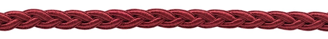 1/2" (1cm) Elegant Solid Flat Gimp Braid Trim (0050SGB), Dark Wine Red ...