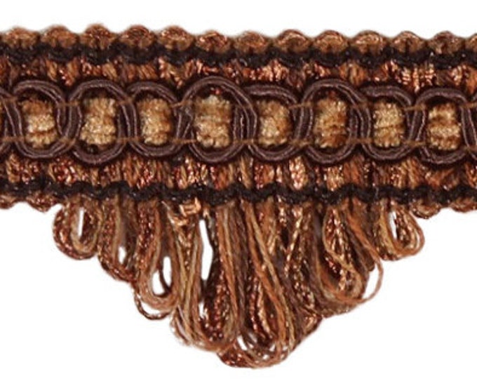 Decorative Mocha Scallop Fringe Gimp Braid, 1.5 Inch, Style SF0150 ...