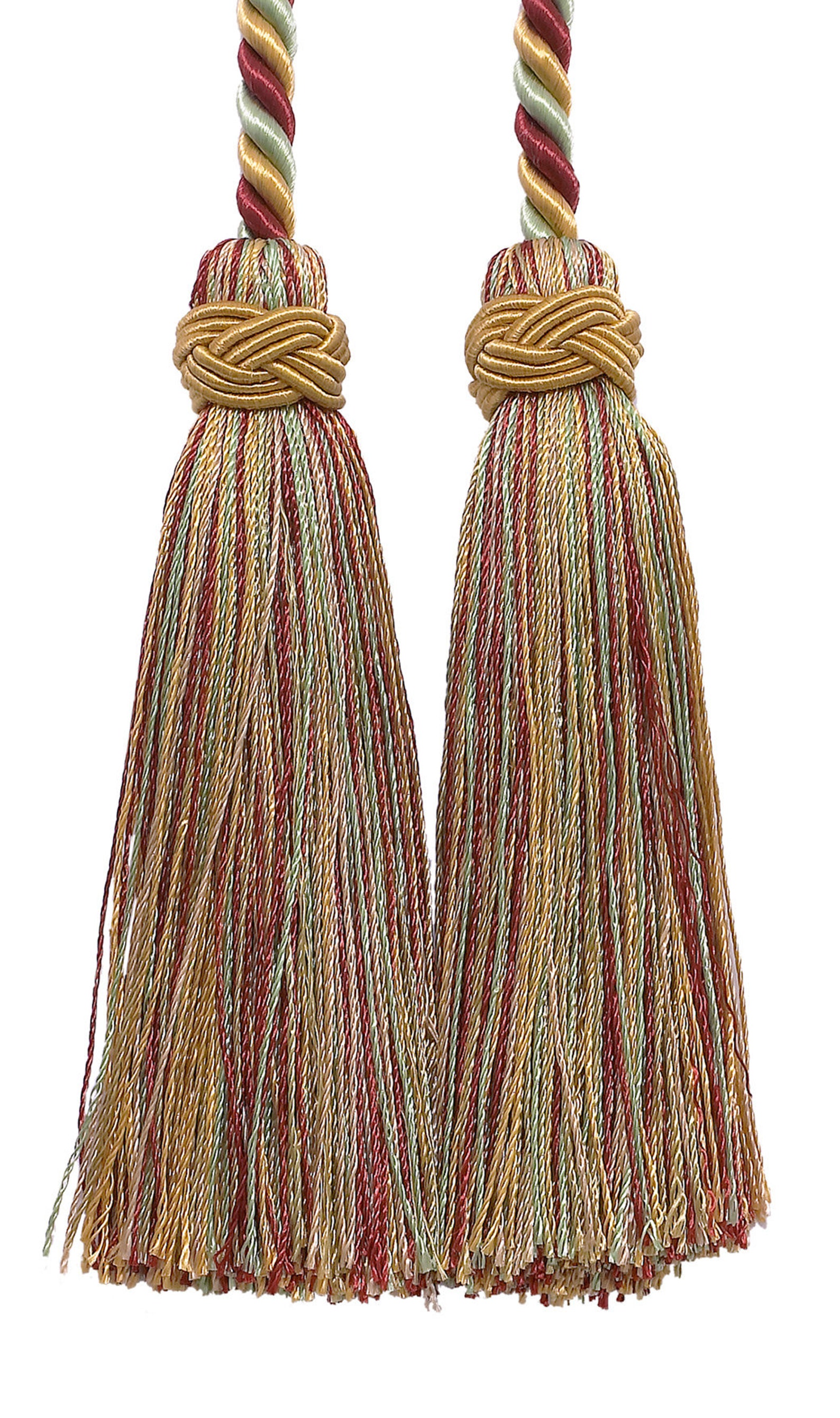 Double Tassel / Gold Wine Green / Tassel Tie With 4 Inch - Etsy