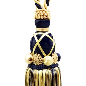 Set of 2 Elegant / Dark Sapphire Glow / Tassel Tieback / 11 Inch Tassel ...