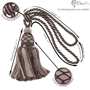 With Net and Small Tassels Overlay Tassel Tiebacks, 9 1/2 Tassel 24cm ...