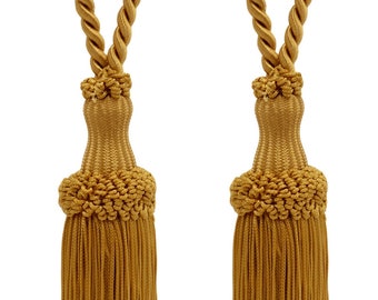 Pair of Premium Decorative Light Gold Chainette Tiebacks 5 | Etsy