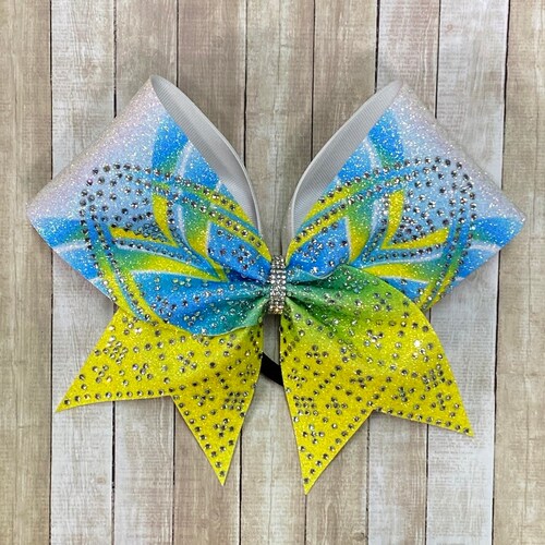 Rhinestone Cheer Bow Cheer Bows Team Bows Competition Bows - Etsy