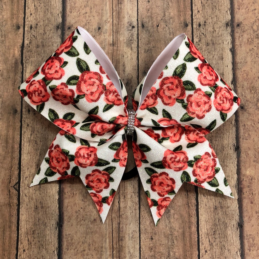 Cheer Bow, Rose Bow, Practice Cheer Bows, Glitter Bows - Etsy
