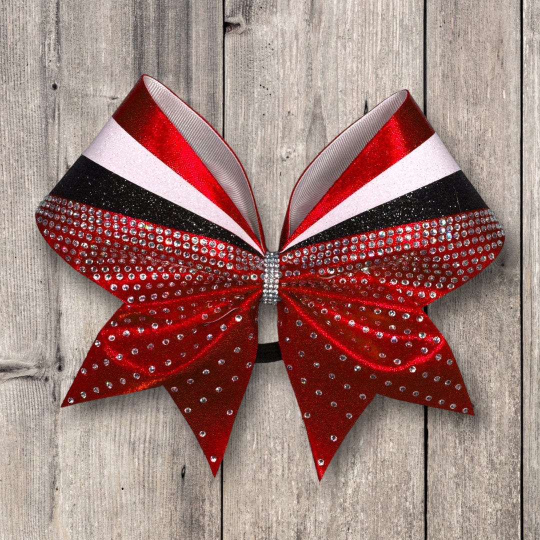 Rhinestone Cheer Bow: Sublimated Competition Team Bow - Etsy