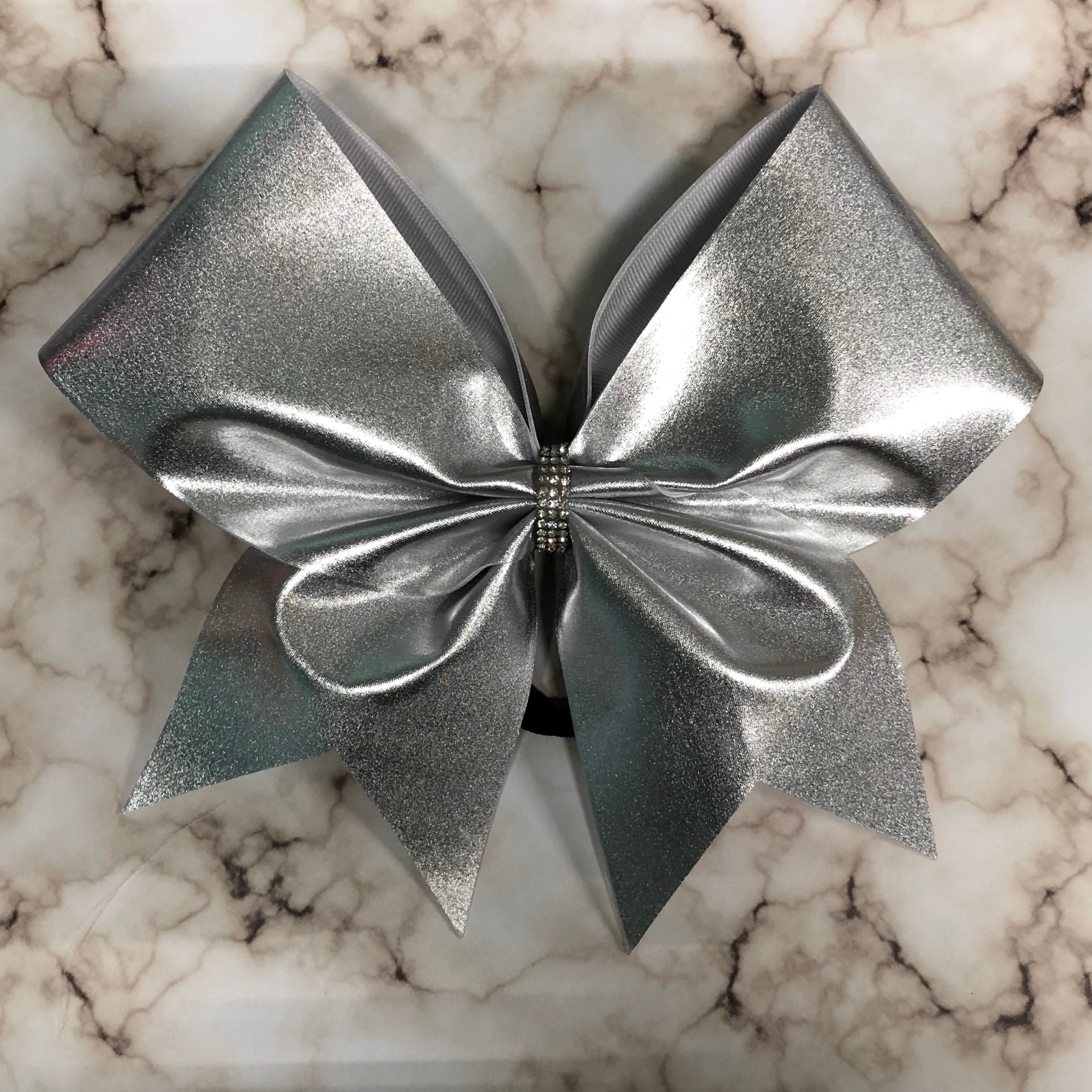 Silver Cheer Bows