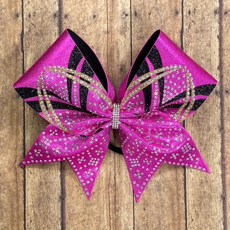 Rhinestone Cheer Bow Cheer Bows Team Bows Competition Bows - Etsy