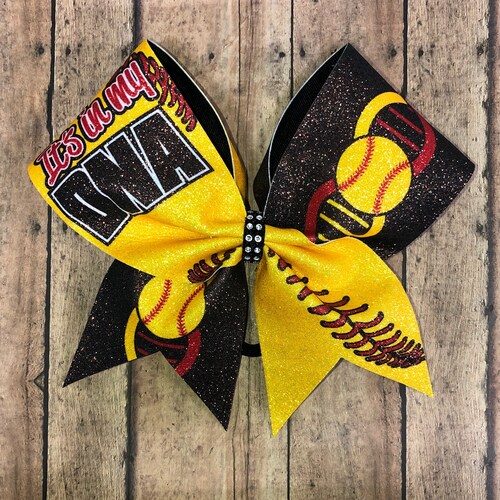 Softball Bow With Name / Softball Bows / Custom Softball Bows - Etsy