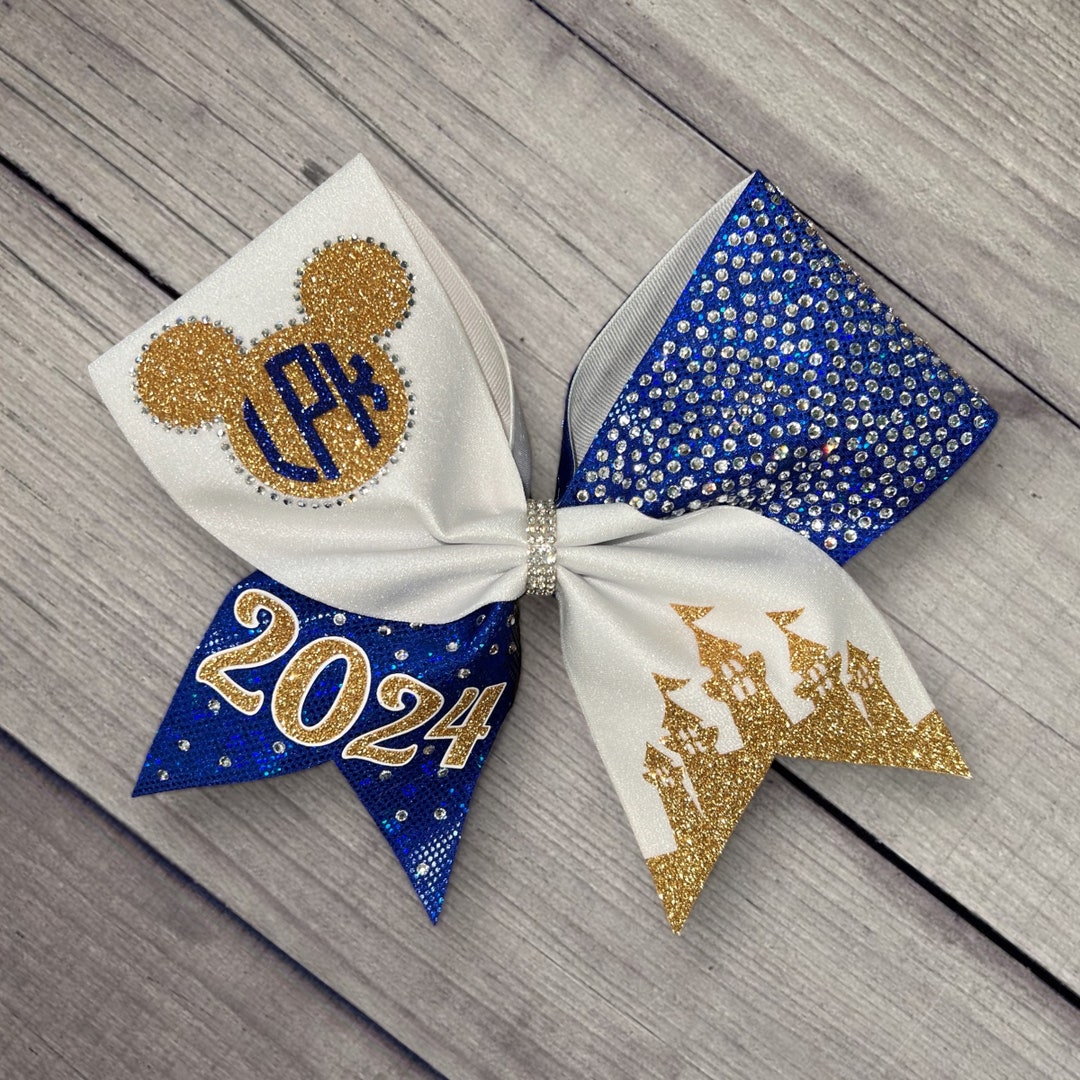 Monogram Cheer Bow: Rhinestone Nationals Bow, Original Design - Etsy