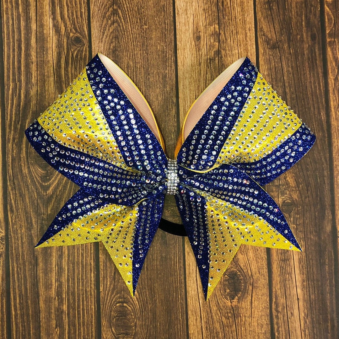 Rhinestone Cheer Bow: Competition Team Hair Bow - Etsy