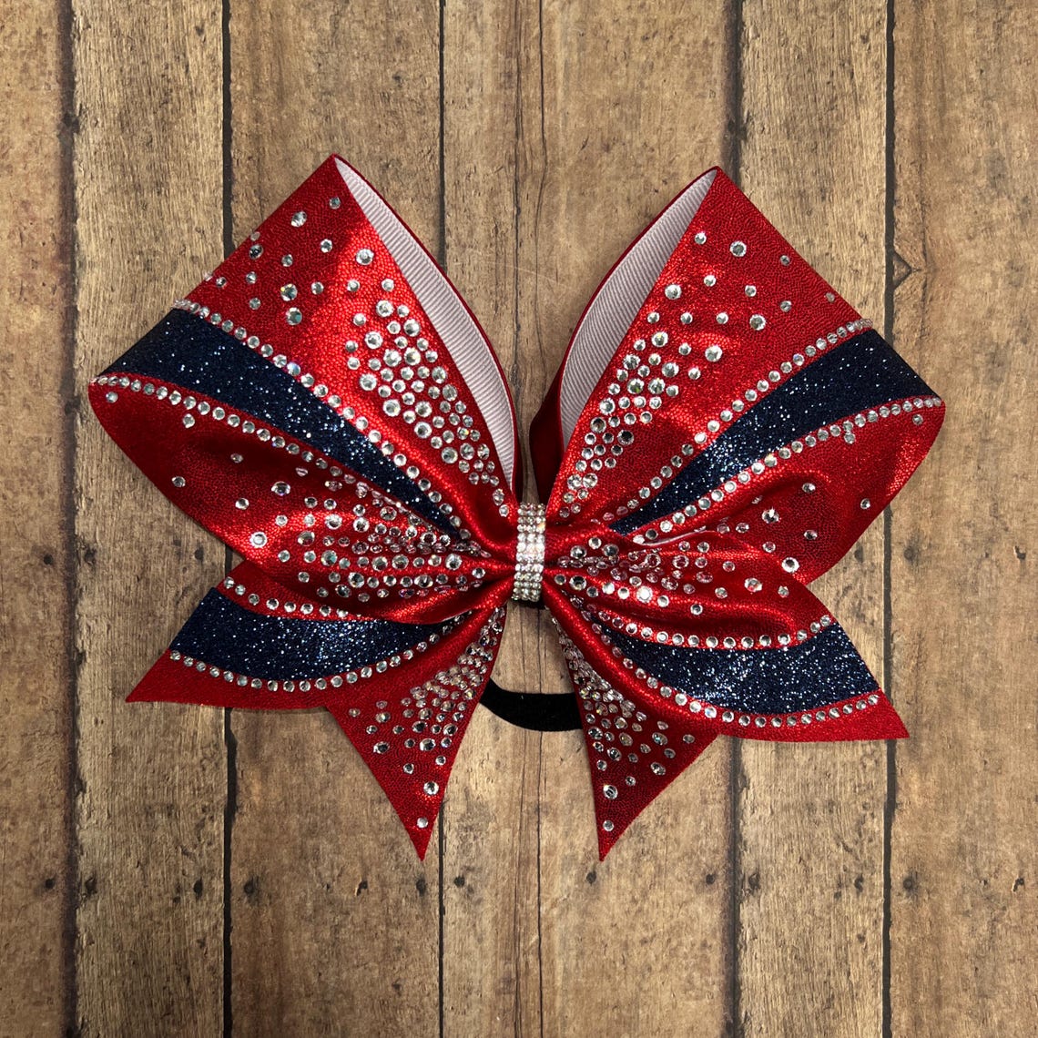 Rhinestone Cheer Bow: Competition Team Hair Bow - Etsy