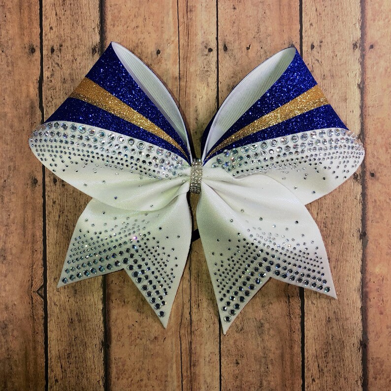 Rhinestone Cheer Bow - Etsy