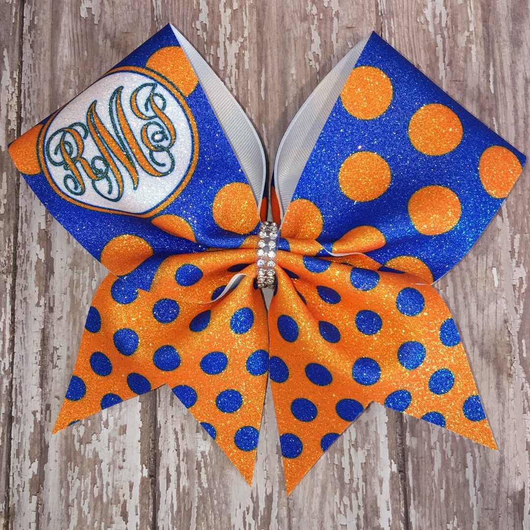 Monogram Cheer Bow - Etsy