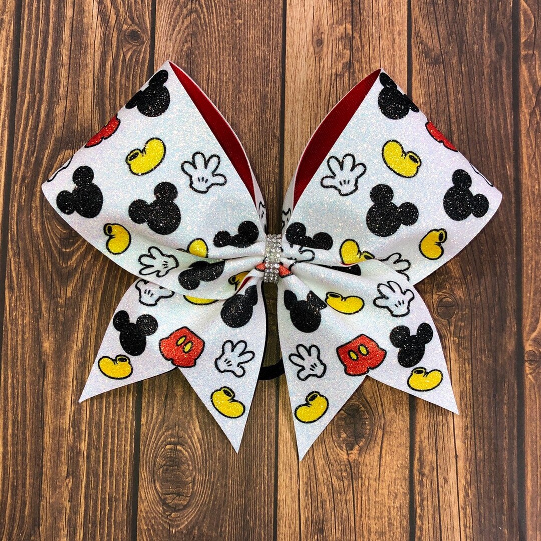 Mickey Parts Cheer Bow Nationals Cheer Bow Cheer Bows - Etsy