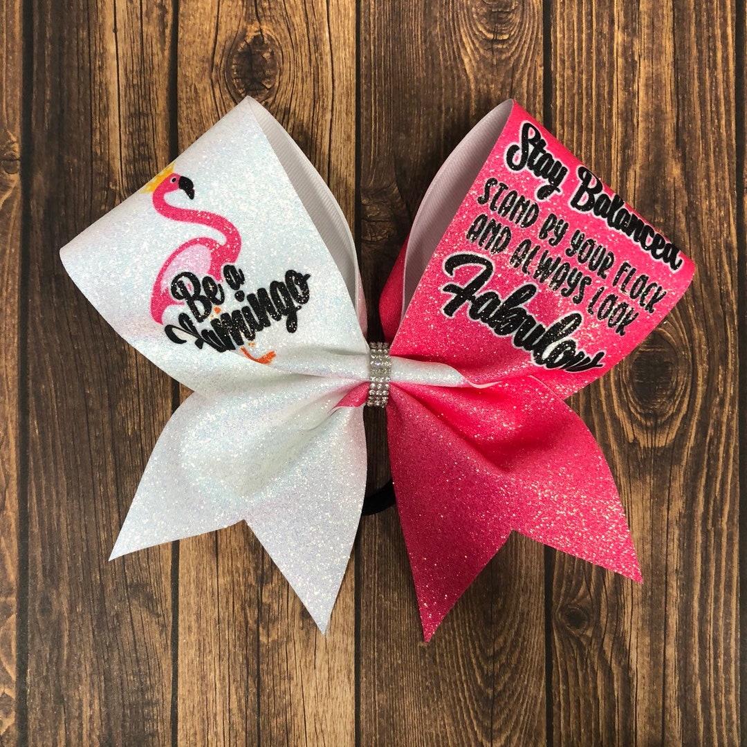 Flamingo Cheer Bow - Etsy