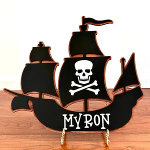 Pirate Ship Name Sign Personalized Pirate Name Sign Pirate Décor Pirate ...