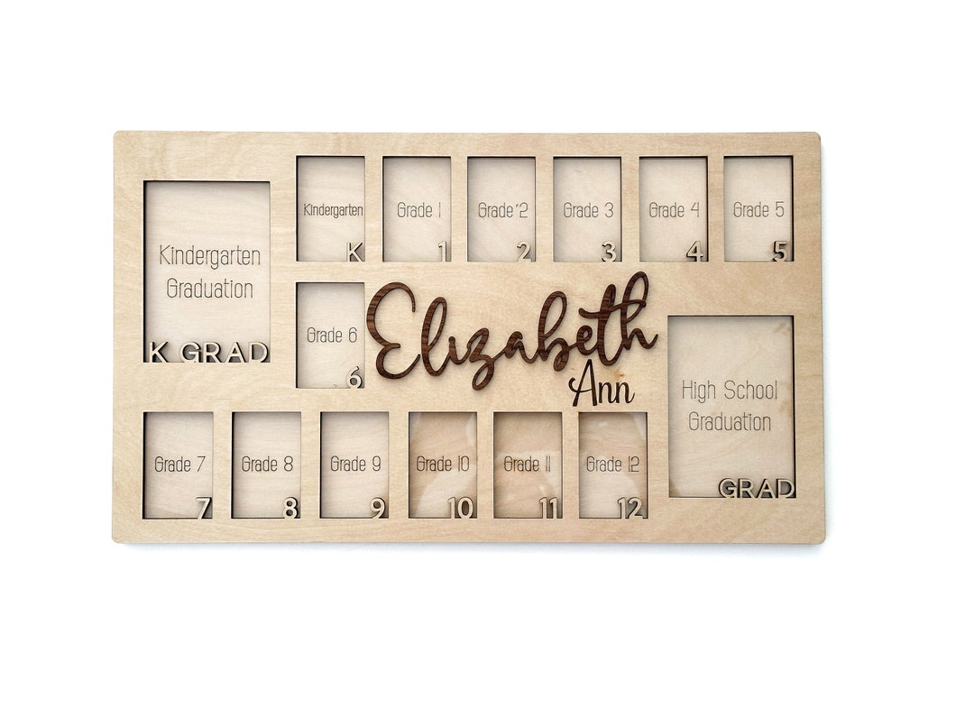 Personalized Pre-k-12 School Photo Frame Memories Keepsake Photo Frame ...