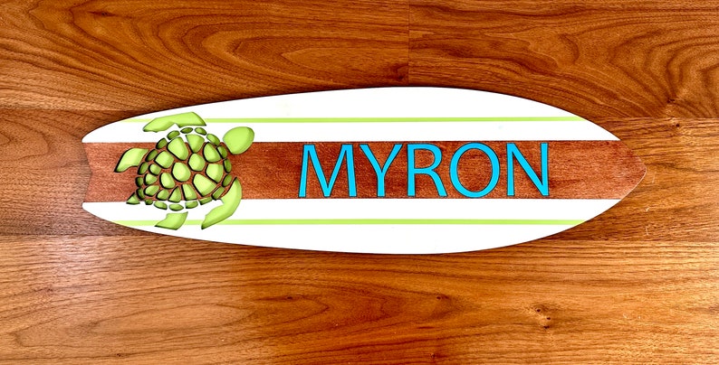 Personalized Surfboard Name Sign Wall Art Customizable - Etsy