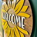 Sunflower Welcome Door Hanger Sign for Front Door Floral Design Gift ...