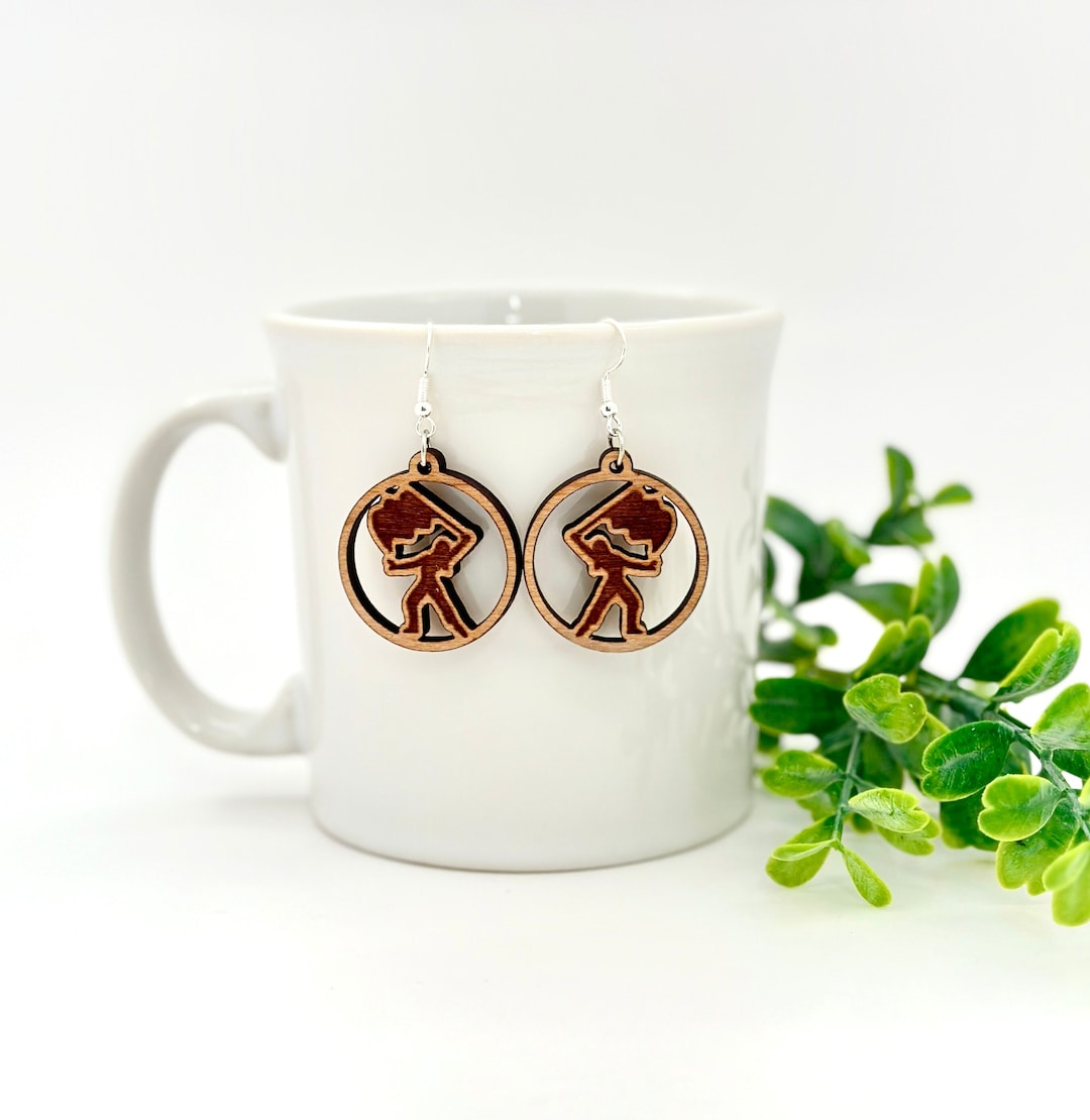 Color Guard Earrings Marching Band Sports Laser Cut Handmade Jewelry ...