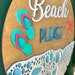 Beach Door Hanger, Ocean Round Wreath, Beach Front Door Decor, Beach ...
