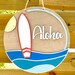 Surfboard Door Hanger Aloha Ocean Coastal Chic Door Decoration Beach ...