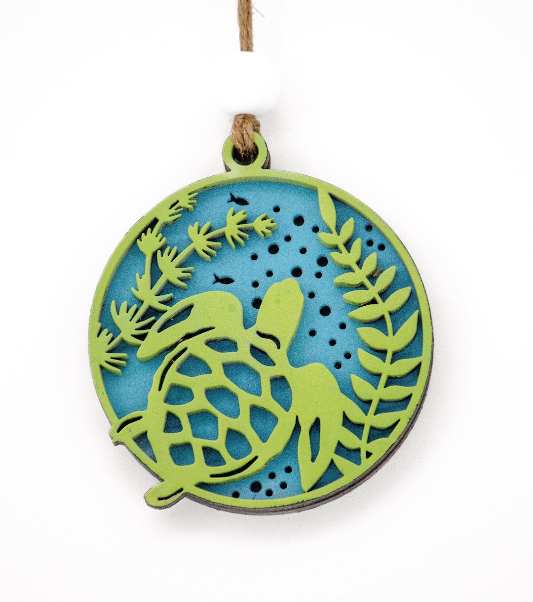 Sea Turtle Christmas Ornament Sea Creature Ornament Coastal Christmas ...