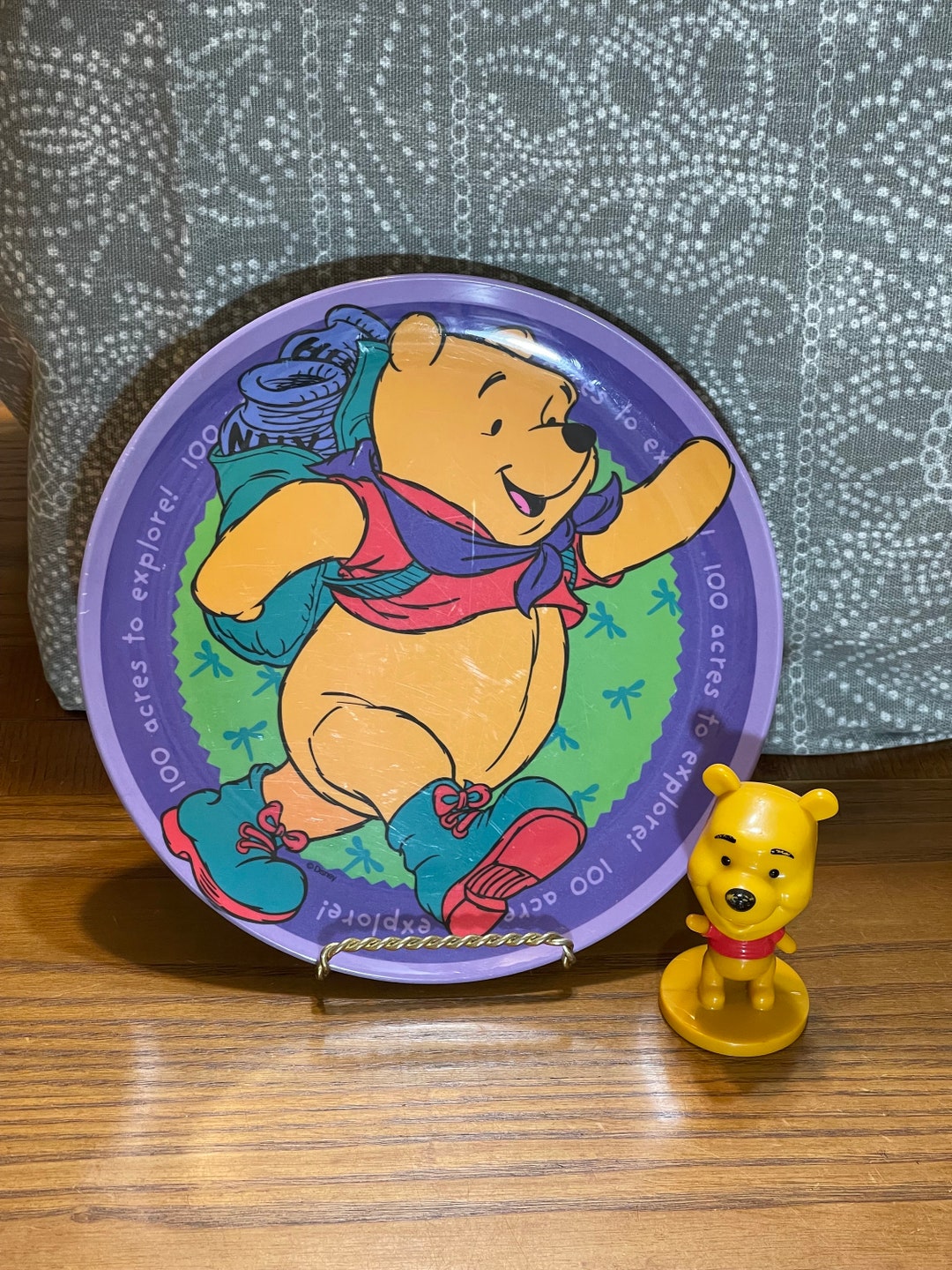 Vintage Disney Winnie the Pooh Set Featuring a Hiking Plate 100 Acres ...